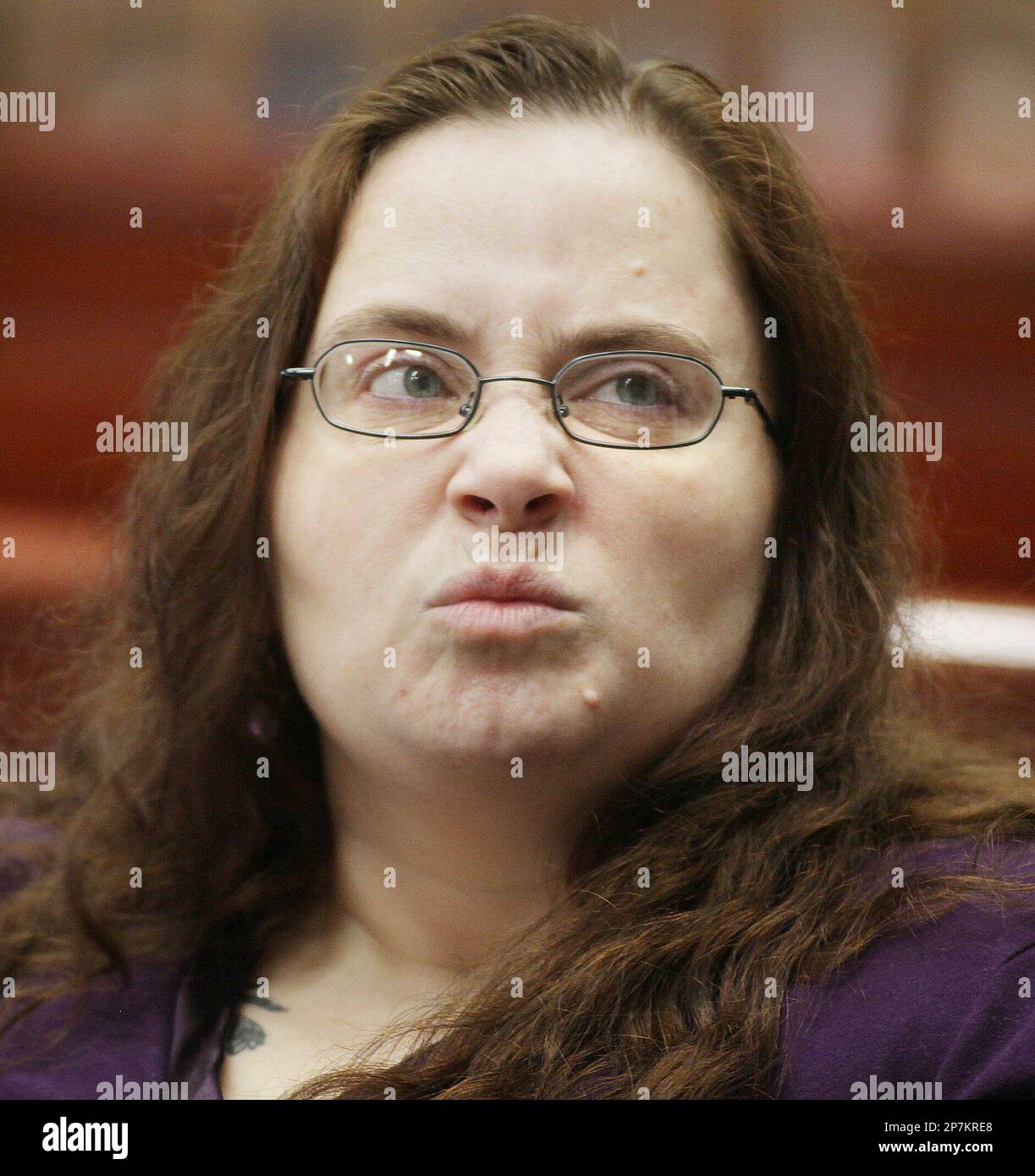 Carolyn Riley sits in Superior Court in Brockton, Mass., Tuesday, Jan ...