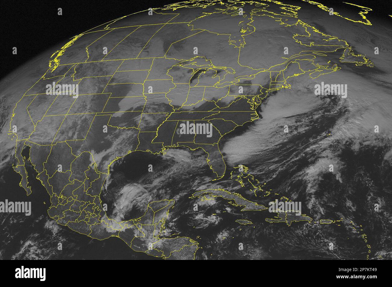 This NOAA satellite image taken Monday, January 18, 2010 at 12:45 PM ...