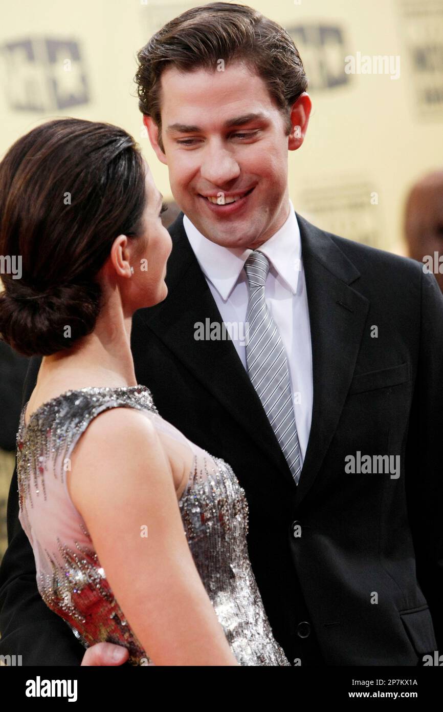 Actors Emily Blunt, left, and John Krasinski arrive at the 15th Annual ...