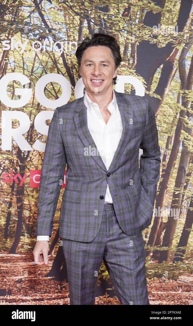 Zach Braff attending the UK premiere of A Good Person, at the Ham Yard ...