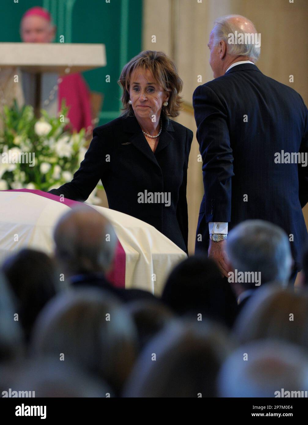 Vice President Joe Biden, right, walks past his sister Valerie Biden ...
