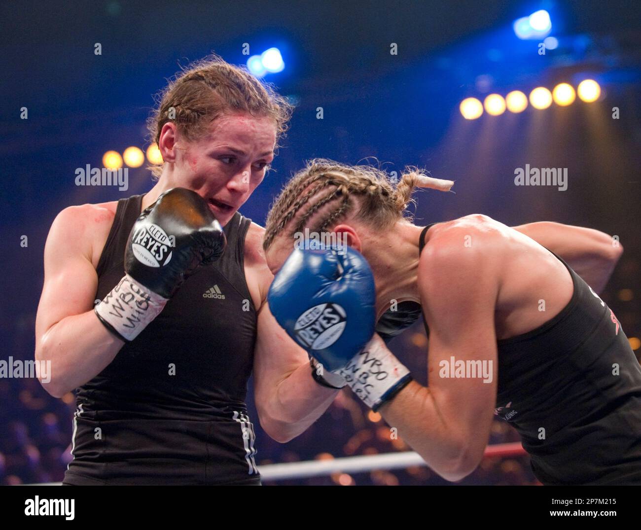 Germany's WIBF, WBC and WBO featherweight world champion Ina Menzer ...