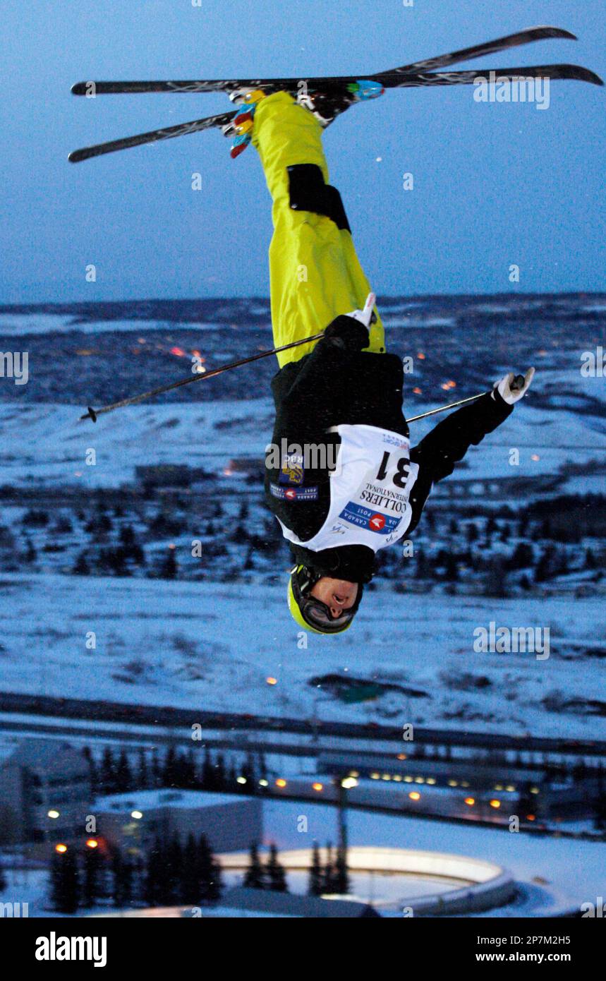 Cedric Rochon, from Canada, soars during men's qualifying at the World ...