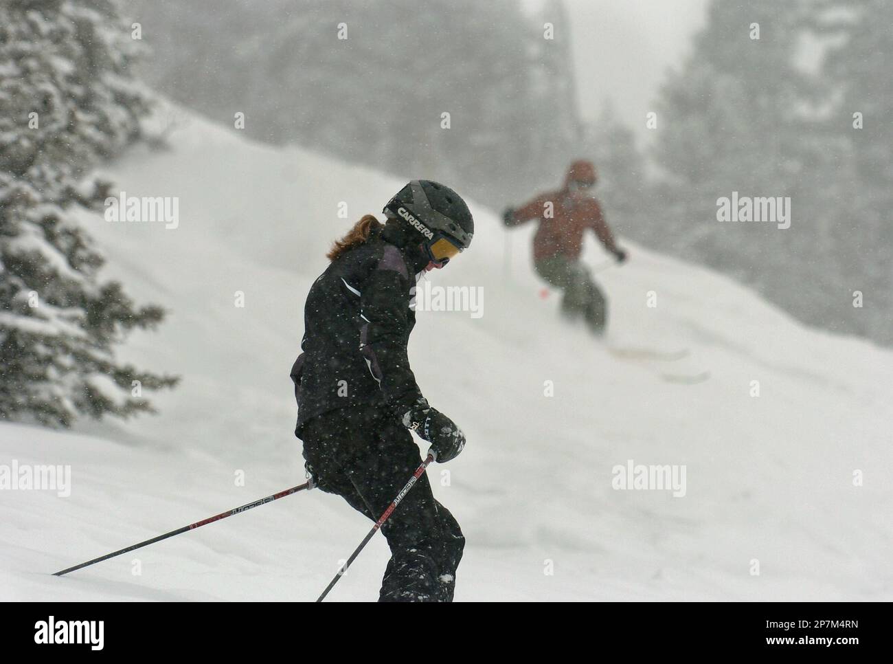 Sidney Marshman, from Connecticut, skis down Al's Run at Taos Ski ...