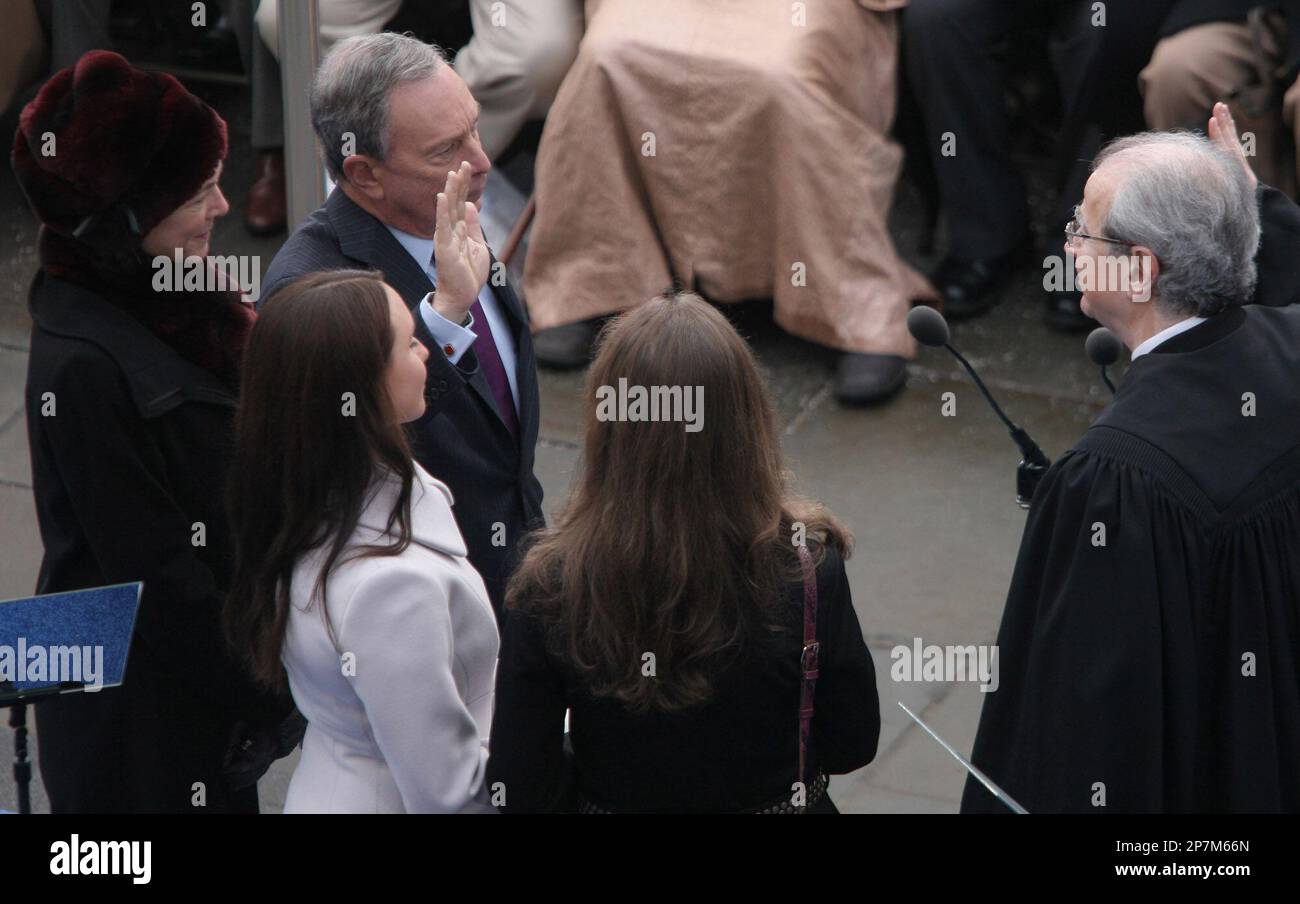 New York City Mayor Michael Bloomberg is sworn in on Friday Jan. 1 ...