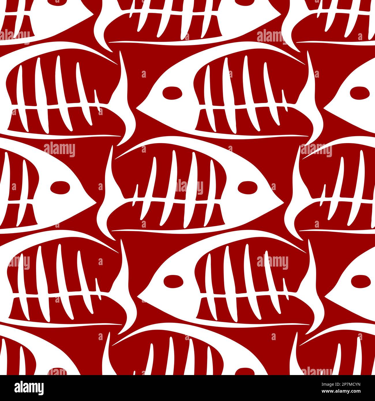 Seamless fish skeleton pattern hi-res stock photography and images - Alamy