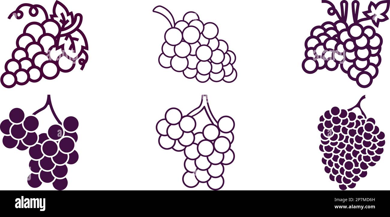 vector purple grapes Stock Vector Image & Art - Alamy