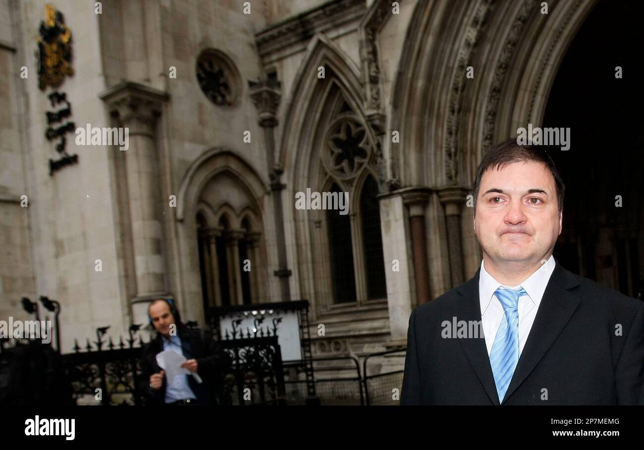 Barry George stands outside the High Court in London, Wednesday, Dec ...