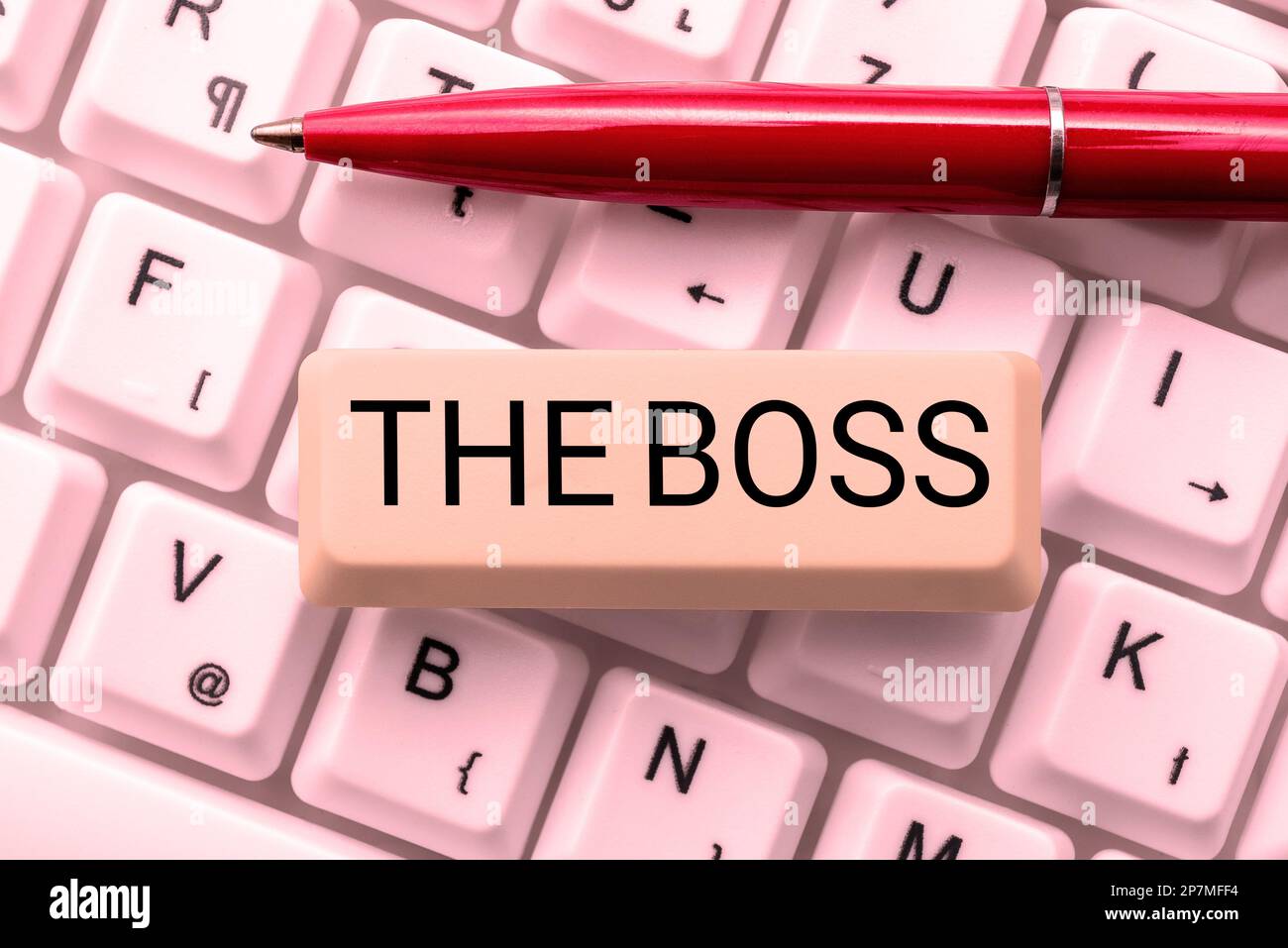 Conceptual caption The Boss. Business concept a person who exercises ...