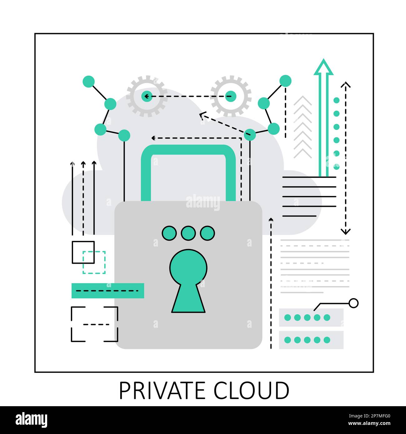 Data cloud security system. Information protection, cloud privacy ...
