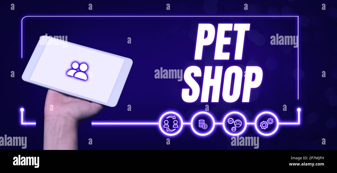 Writing displaying text Pet Shop. Word Written on Retail business that ...