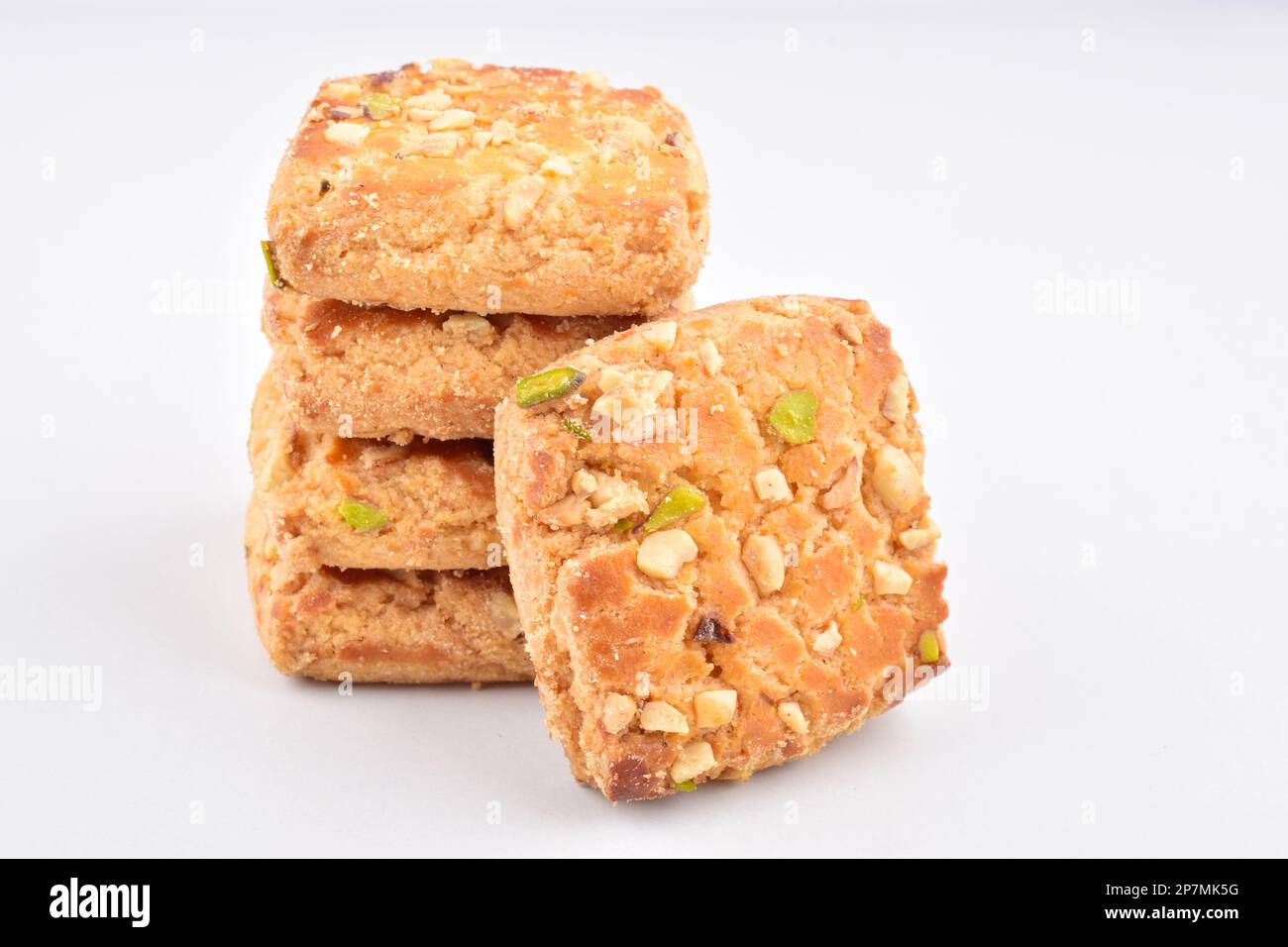 Pista bakery biscuit isolated on white background with clipping path ...