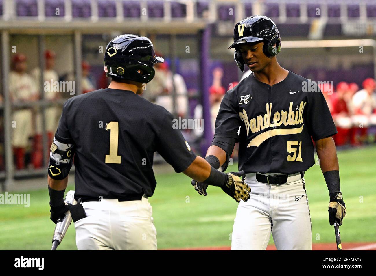 MINNEAPOLIS, MN - MARCH 03: Vanderbilt Commodores outfielder Enrique ...