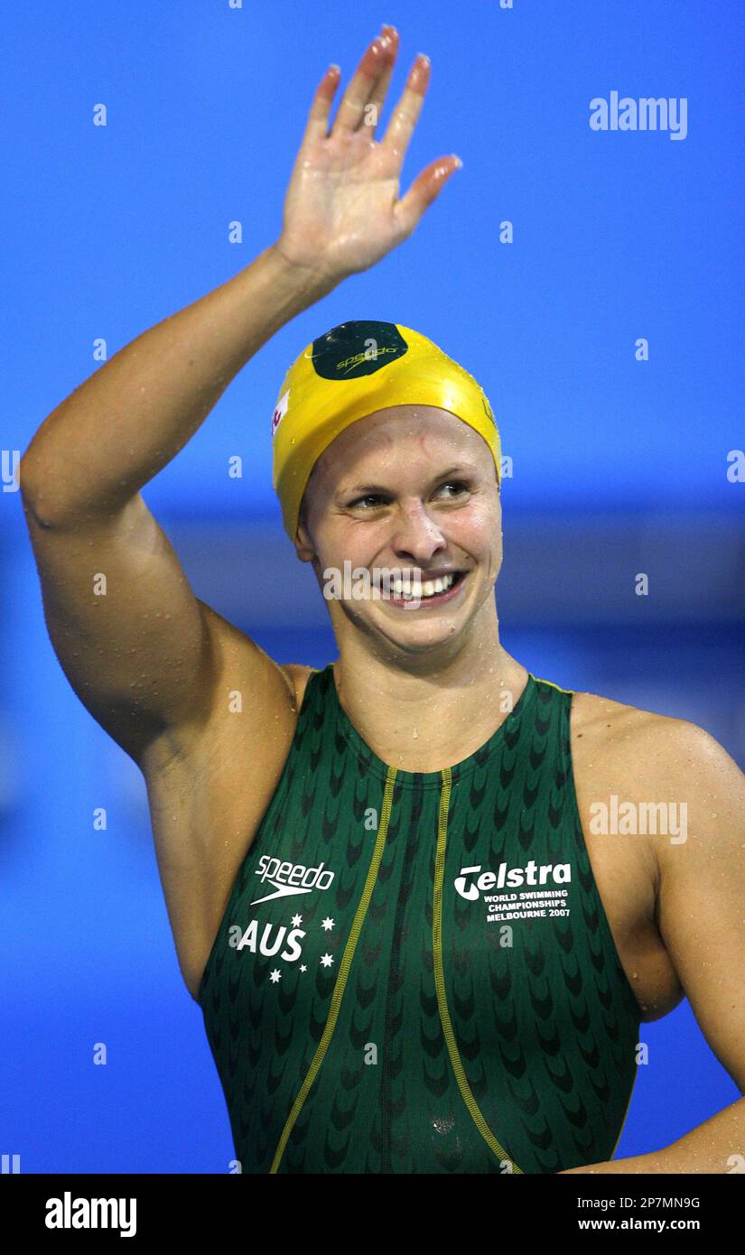 FILE - In this April 1, 2007 file photo Australia's Libby Trickett ...