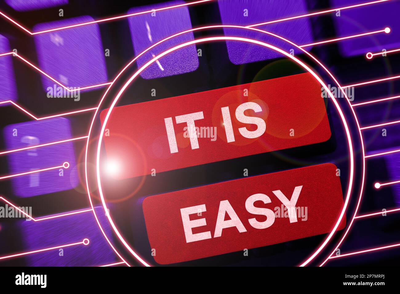 Hand writing sign It Is Easy. Concept meaning clear simple not ...