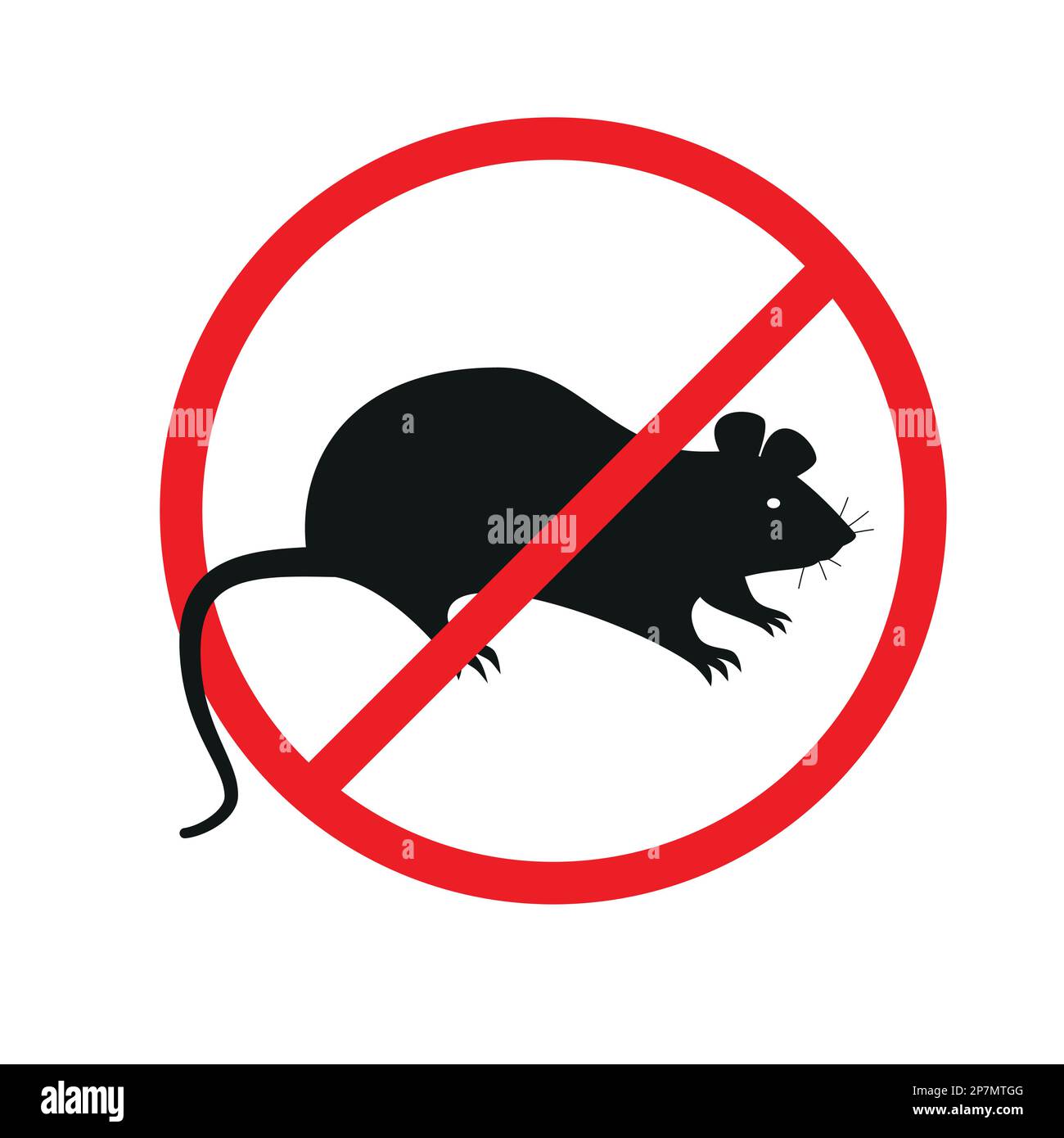 Warning sign no rats. Sign rats prohibition isolated on white ...