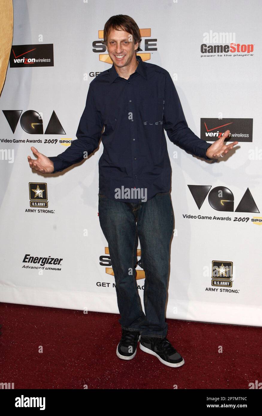 Tony Hawk arrives at Spike TV's Video Game Awards on Saturday, Dec. 12 ...
