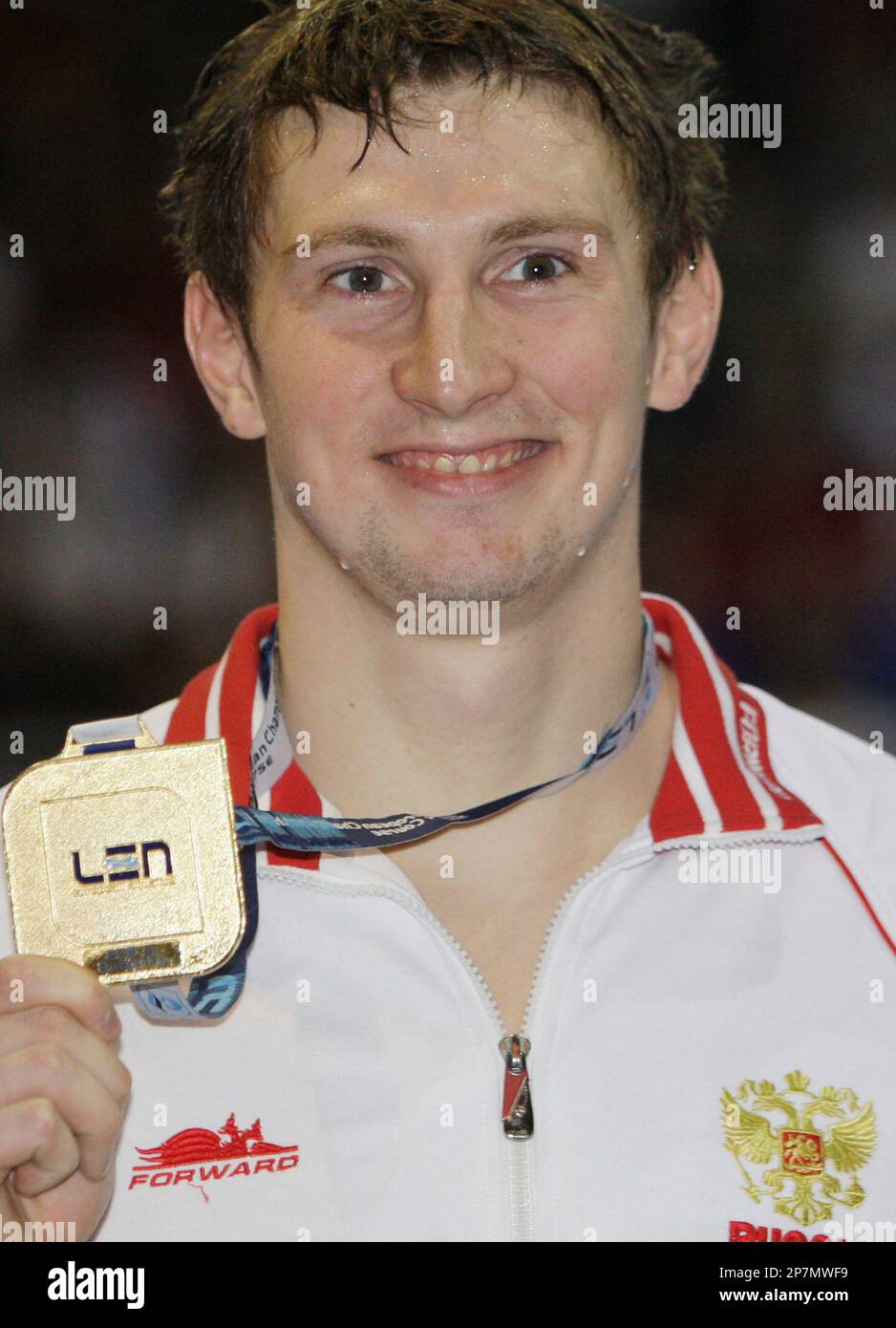 Russia's Nikolay Skvortsov celebrates after winning the 200m butterfly ...