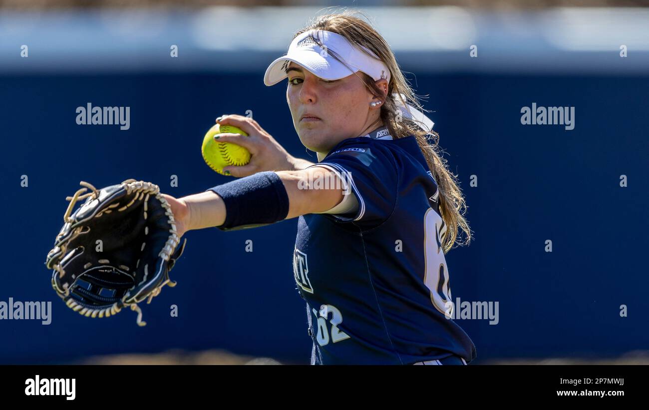 Mount St. Mary's utility Erin Krizmanich (62) during an NCAA softball ...