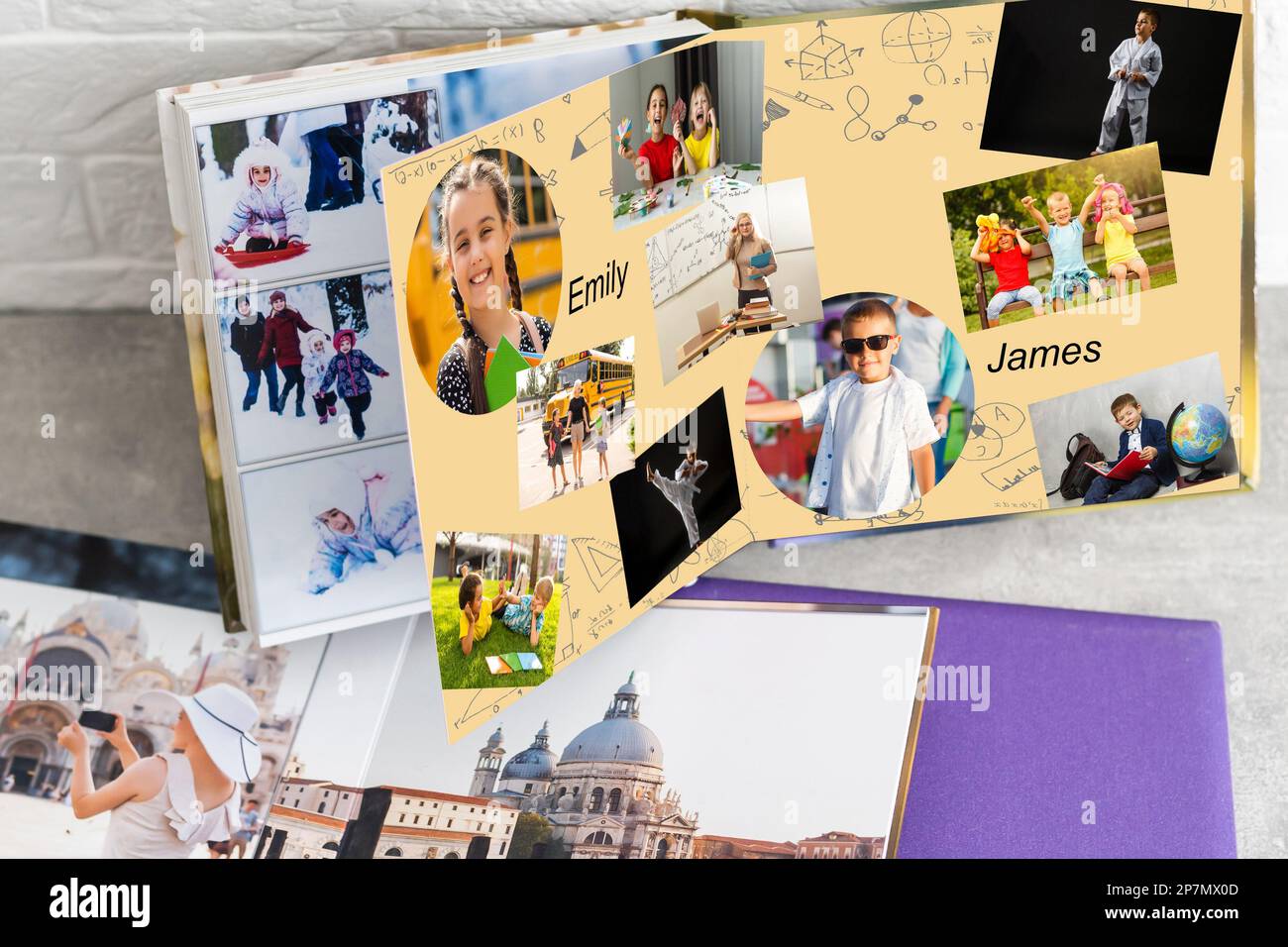 graduation album, photobook, printed photobooks Stock Photo - Alamy