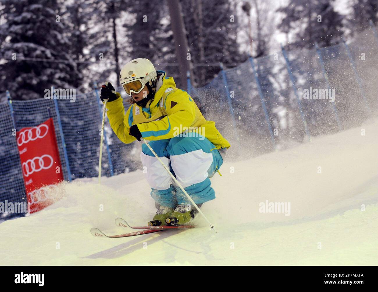 Winner Jesper Björnlund of Sweden speeds down the course during the FIS ...