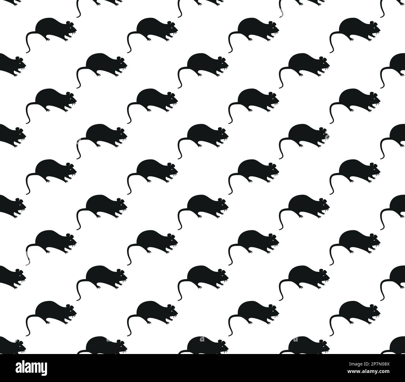 Vector seamless pattern of hand drawn doodle sketch black Jerboa ...