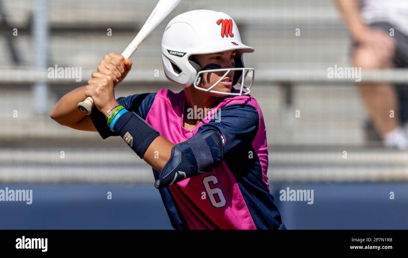 Mississippi infielder Mikayla Allee (6) during an NCAA softball game on ...