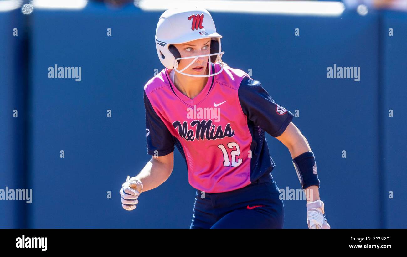 Mississippi outfielder Natalie Ray (12) during an NCAA softball game on ...