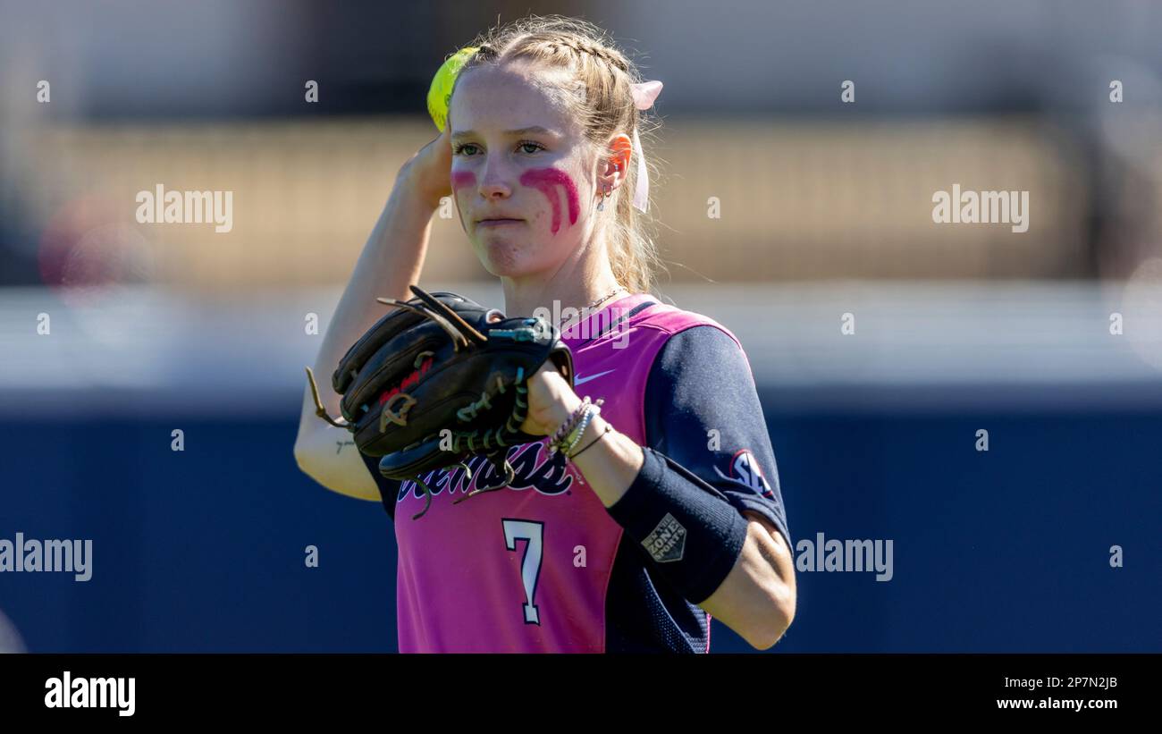Mississippi infielder Brooke Barnard (7) during an NCAA softball game ...