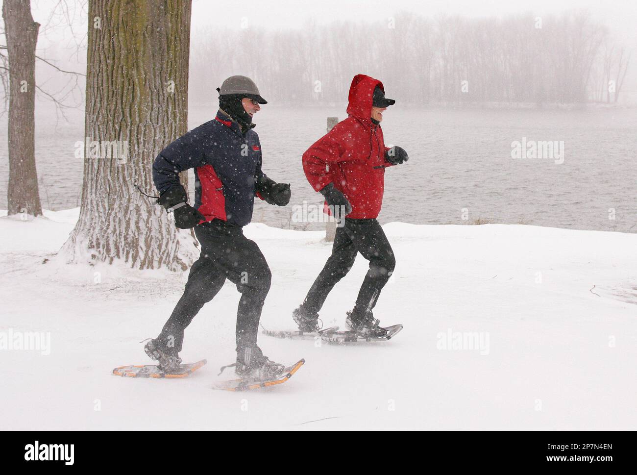 Jim Winter-Troutwine, left, and Buzz Wynbeek take the blizzard in ...