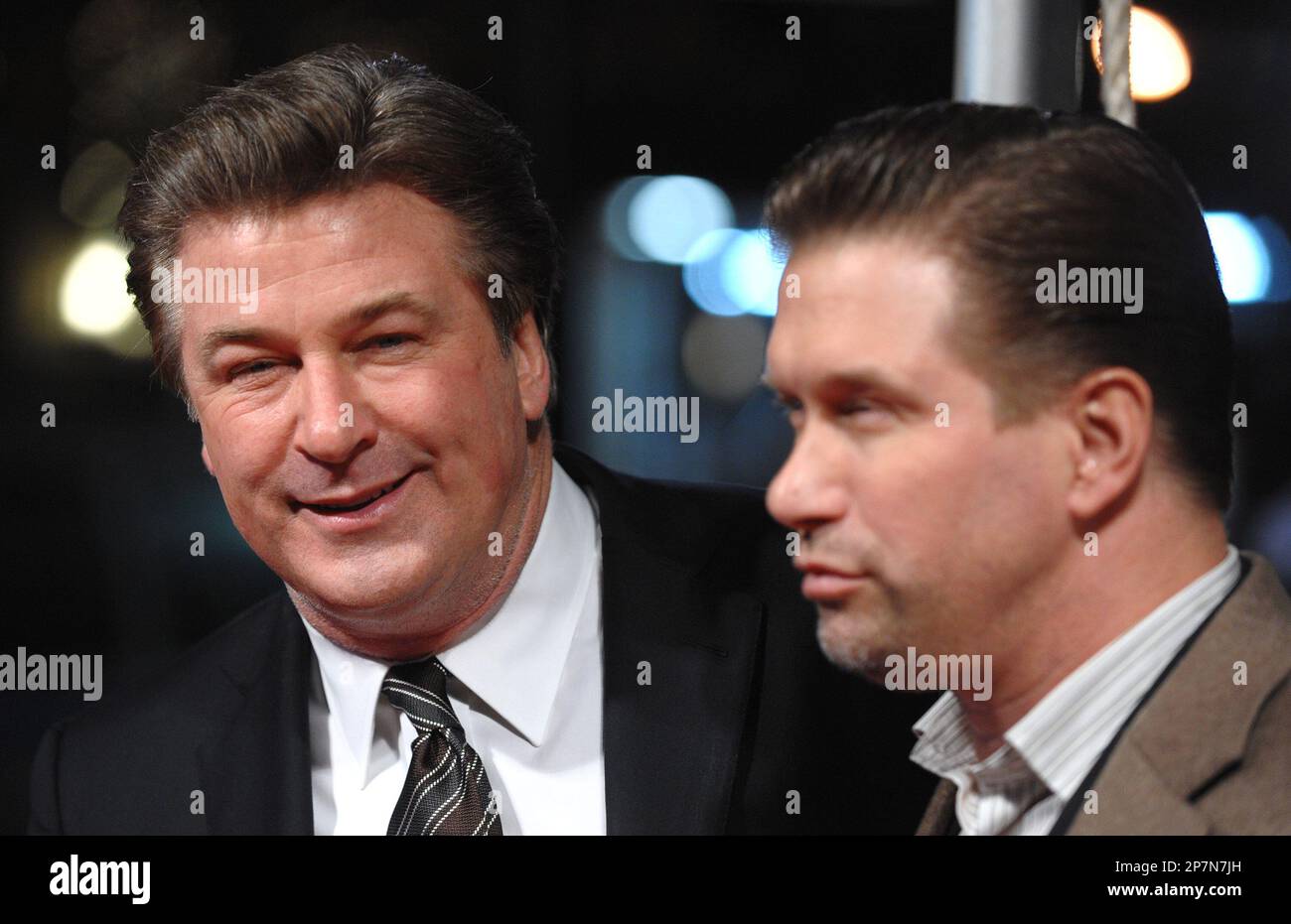 Actors Alec Baldwin, left, and Stephen Baldwin attend the premiere of ...