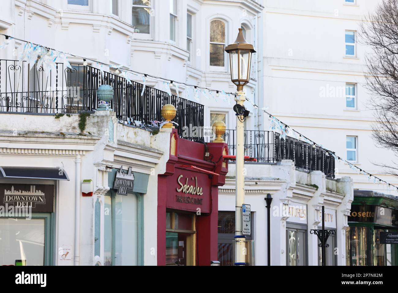Stylish Carlisle Road, in Eastbourne, in East Sussex, UK Stock Photo ...