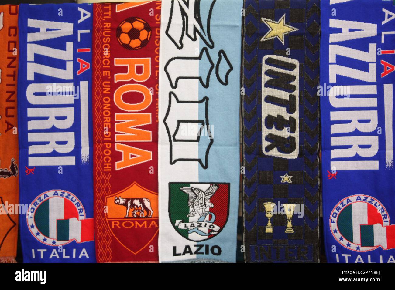Football Scarves, Rome, Italy Stock Photo - Alamy