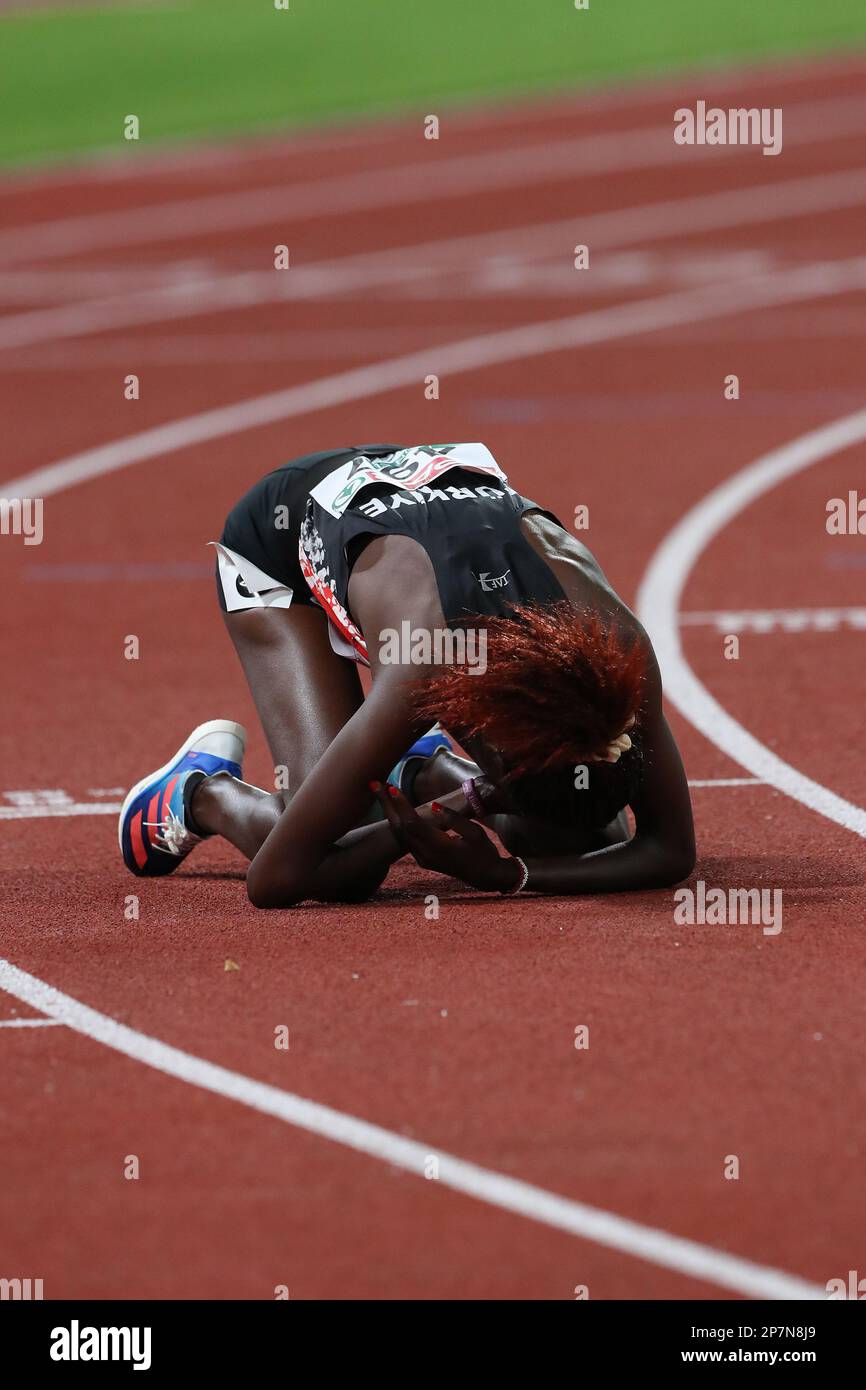 Yasemin Can winner of the Women's 100000m final at the European ...