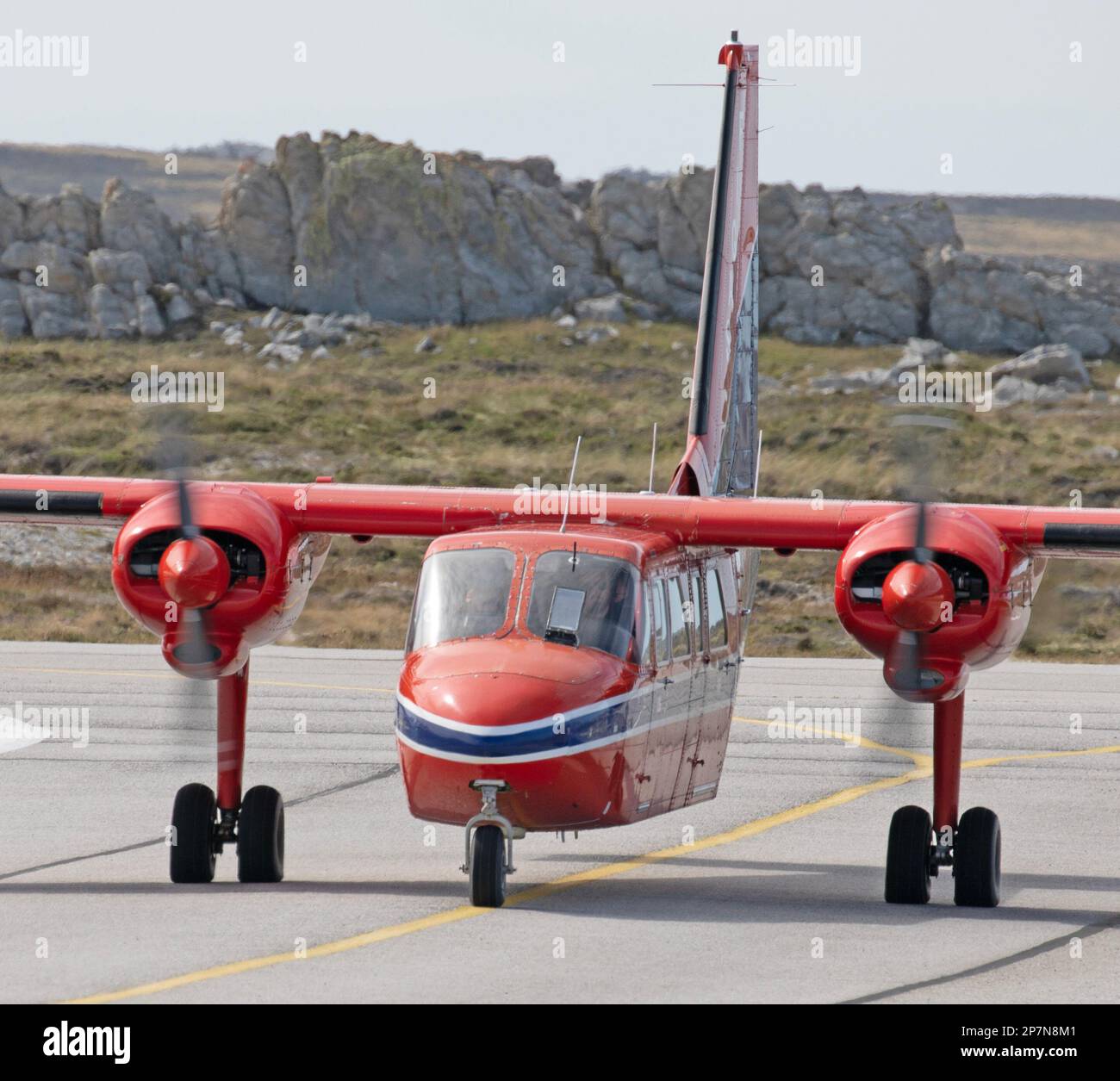 A Britten Norman B2B Islander, VP-FBN, belonging to The Falkland ...