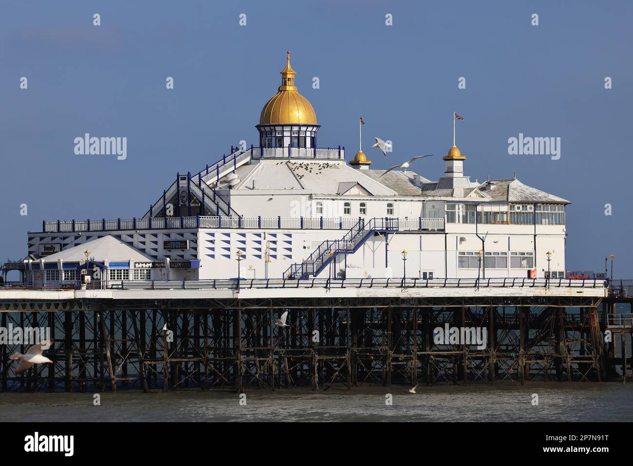 Eastbourne pier in winter sunshine, in East Sussex, UK Stock Photo - Alamy