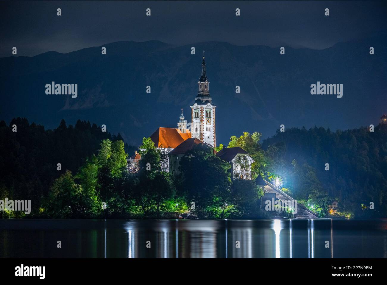 Night view lake bled hi-res stock photography and images - Alamy