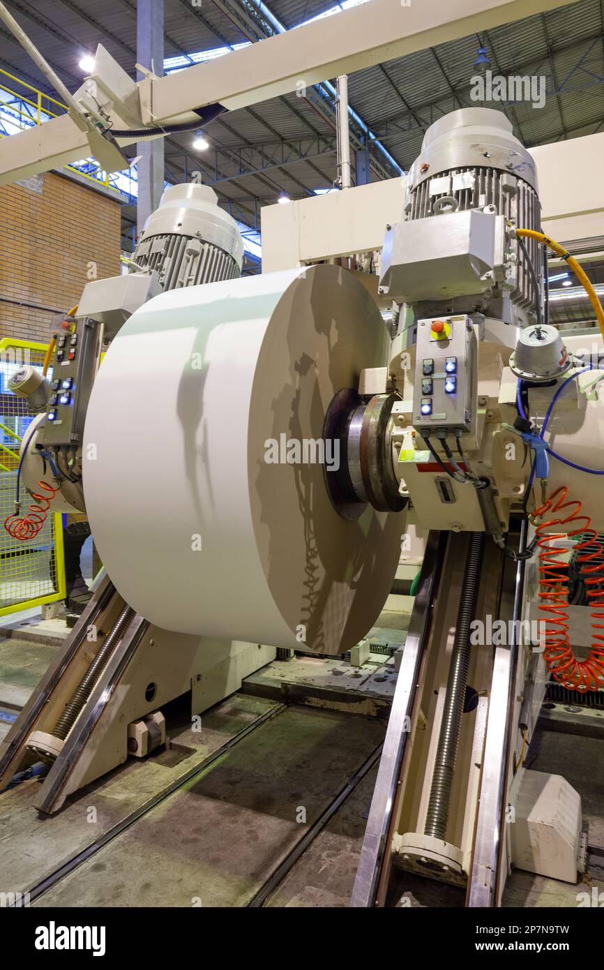 The machinery in a paper mill plant Stock Photo - Alamy
