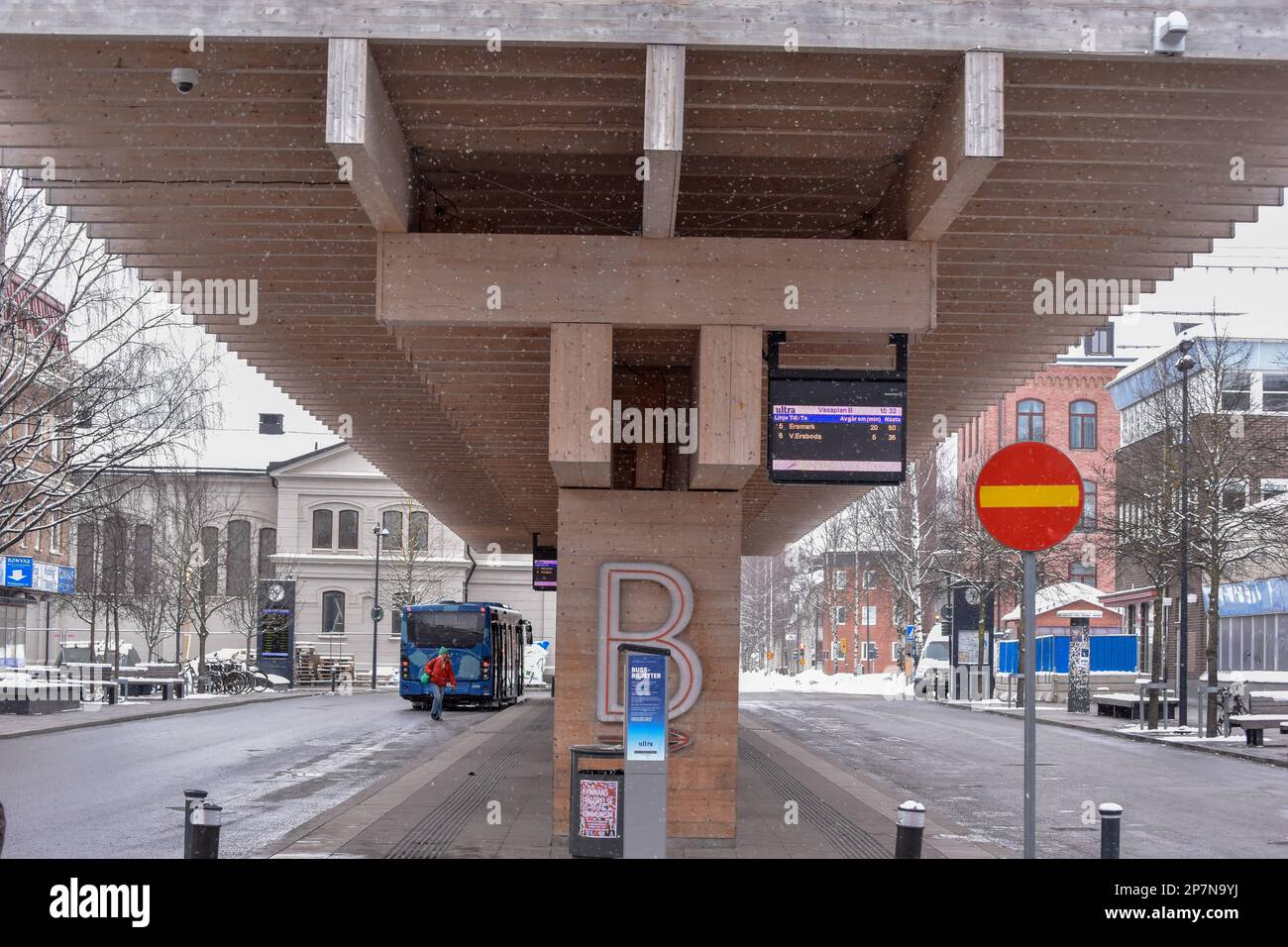 Umea, Norrland Sweden - Large architectural bus stop made in ...