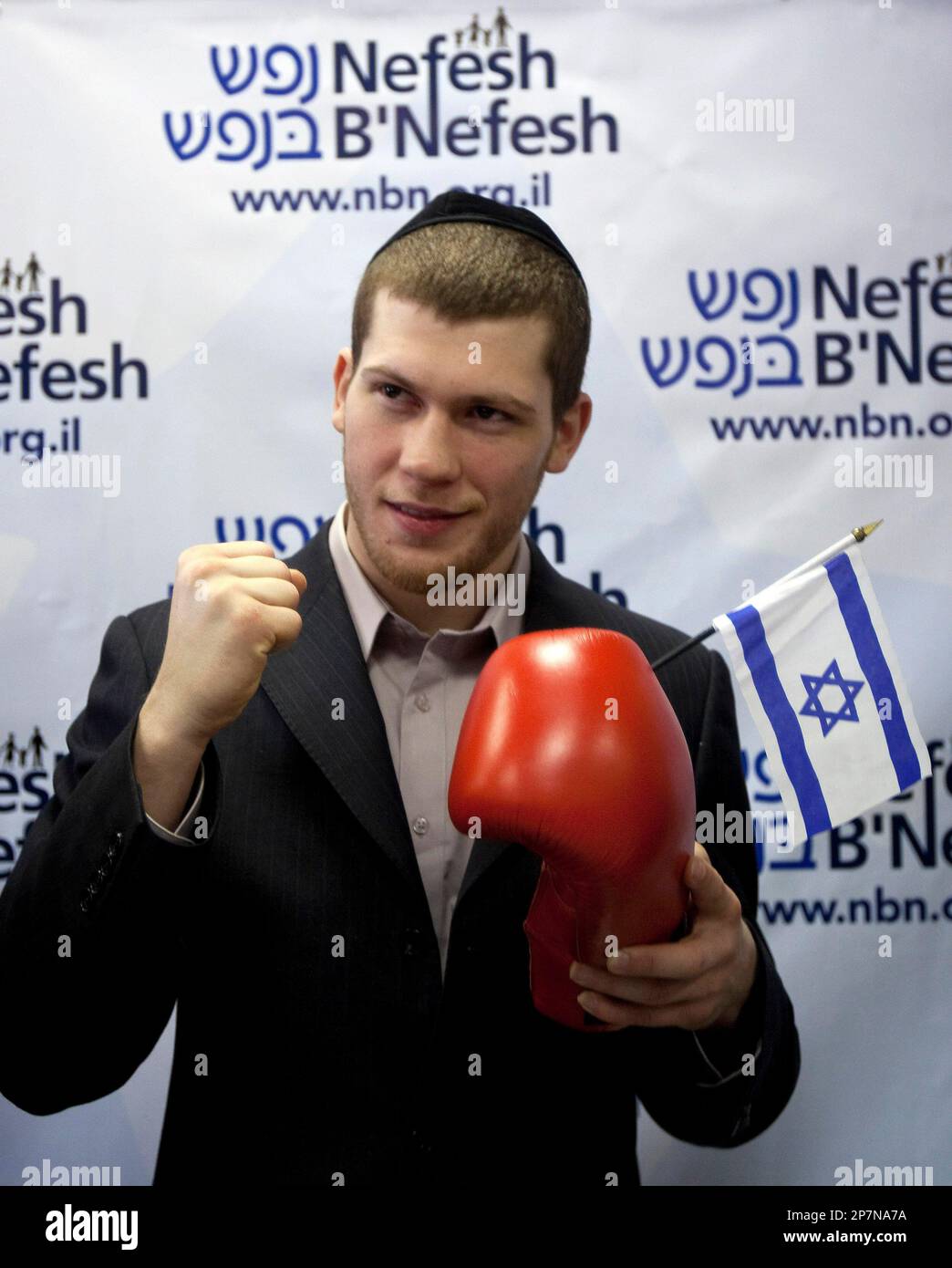 American Jewish boxer, Dmitriy Salita, poses for a picture during a ...