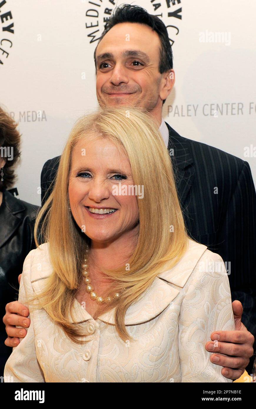 Nancy Cartwright, front, and Hank Azaria, voice cast members in the ...