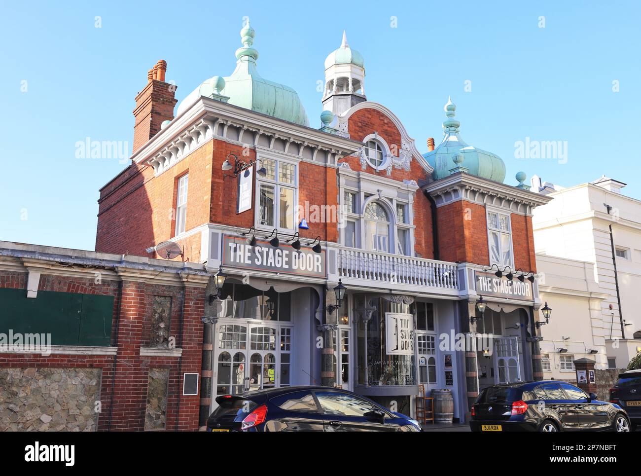 The popular Stage Door theatre bar serving standard British pub fare ...