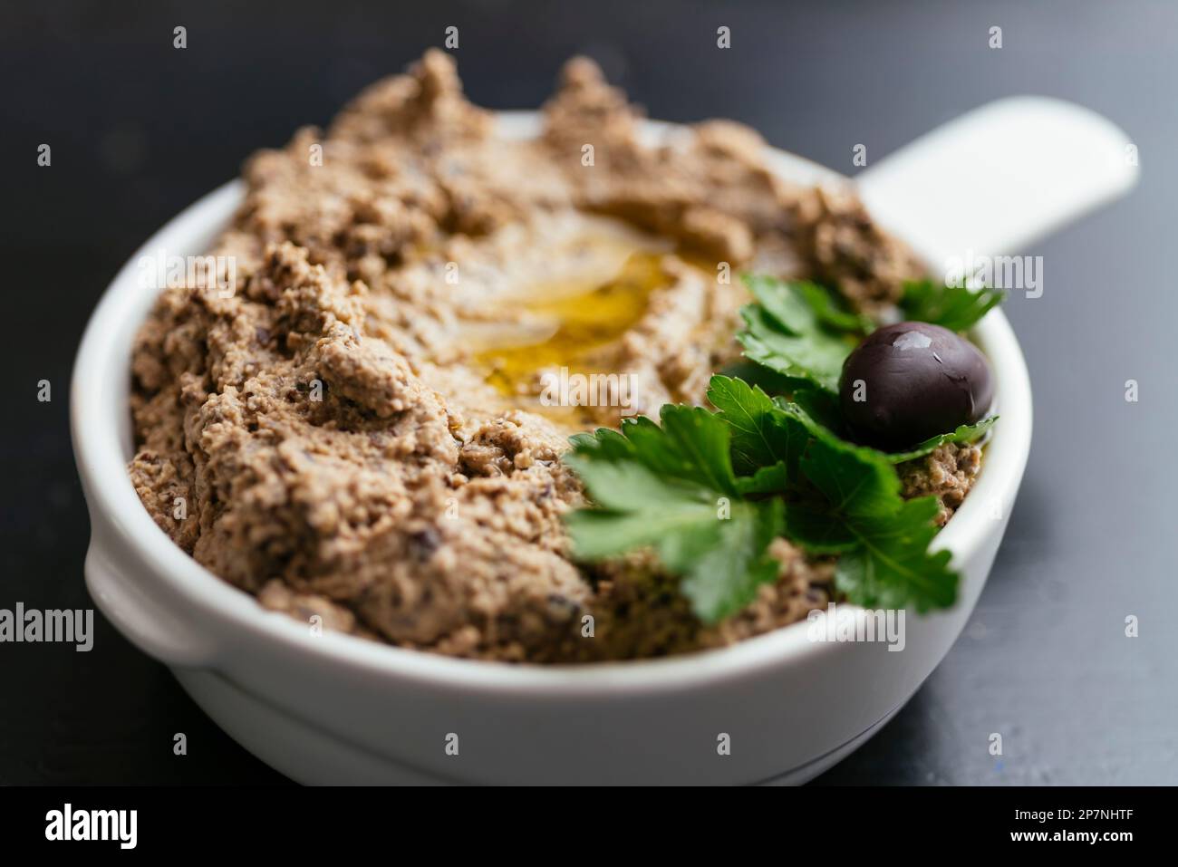 Home made hummus made from black chickpeas (ceci neri Stock Photo - Alamy