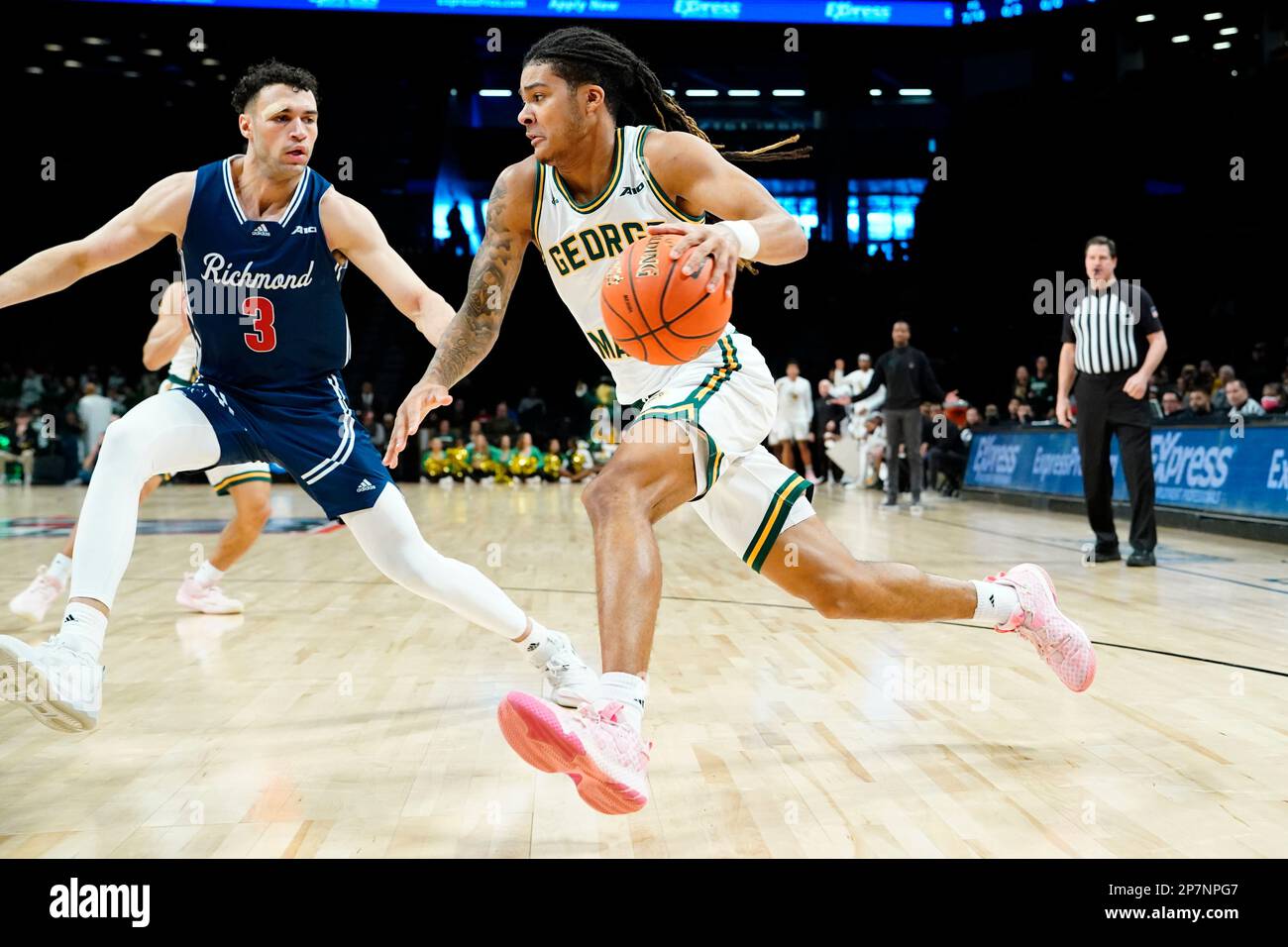 BROOKLYN, NY - MARCH 08: George Mason Patriots Guard Justyn Fernandez ...