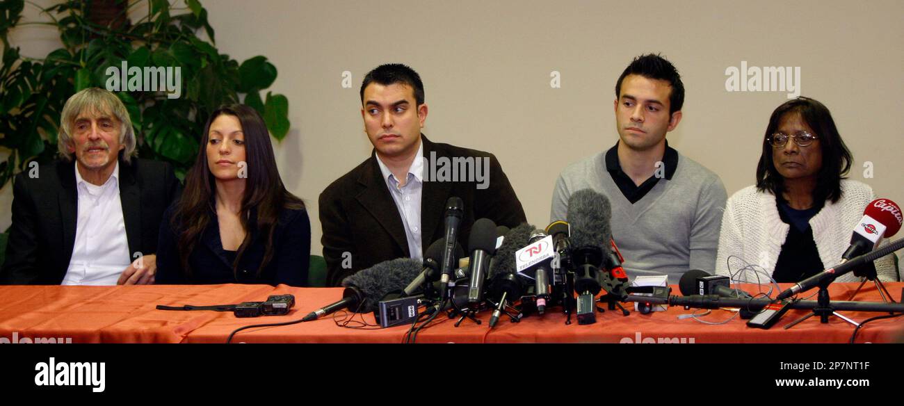 From left, John Kercher, father, Stephanie Kercher, sister, John ...