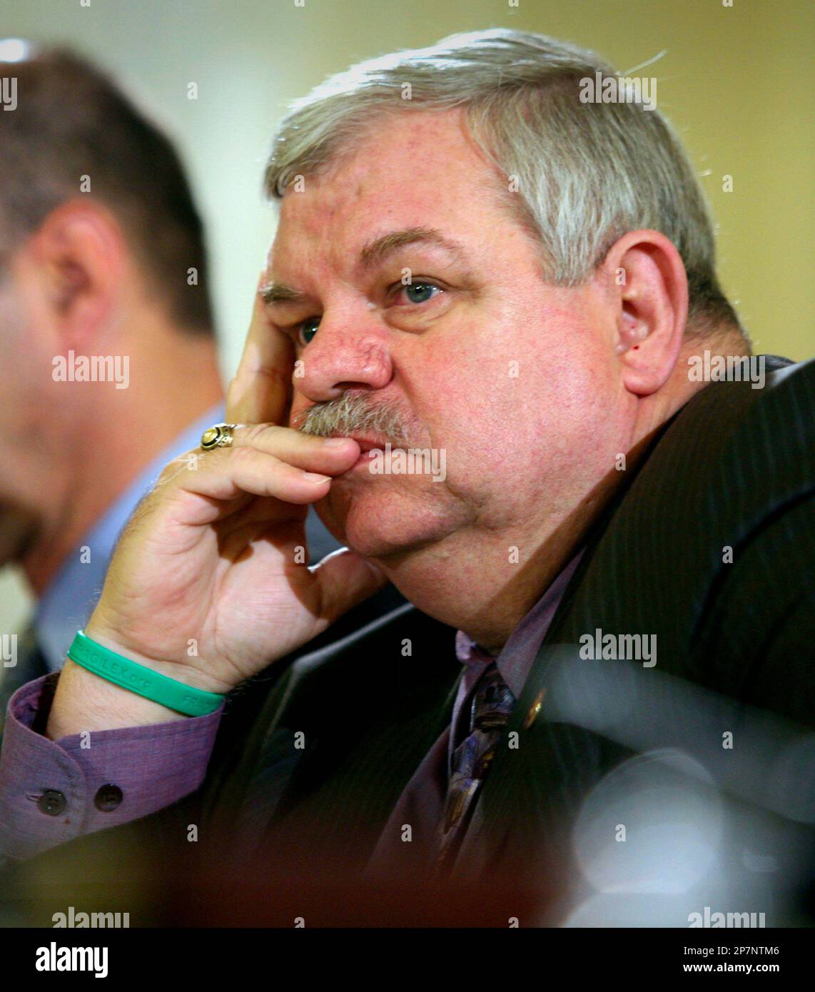 FILE - In this May 9, 2007 file photo, Rep. Phil Hare, D-Ill., listens ...