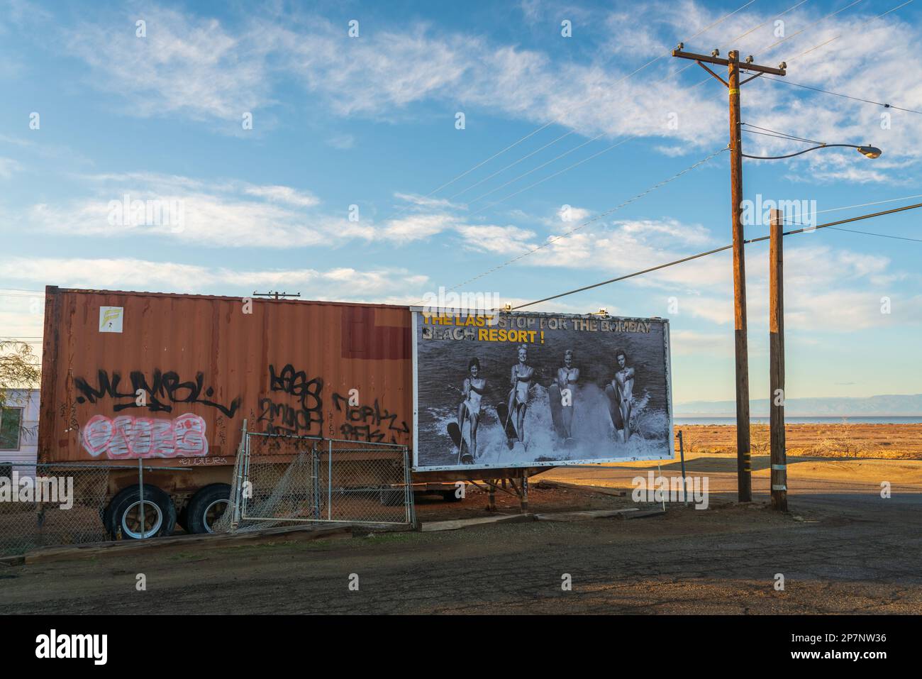 Entrance to Bombay Beach at the Salton Sea Stock Photo - Alamy