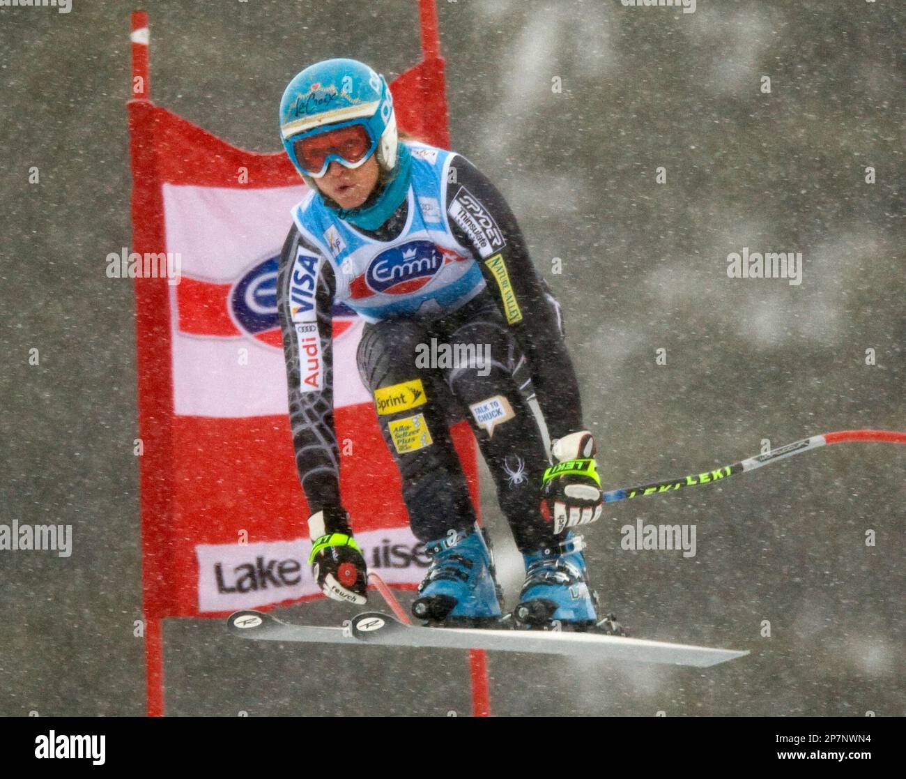 Julia Mancuso of the United States skis her way to tenth place in the ...