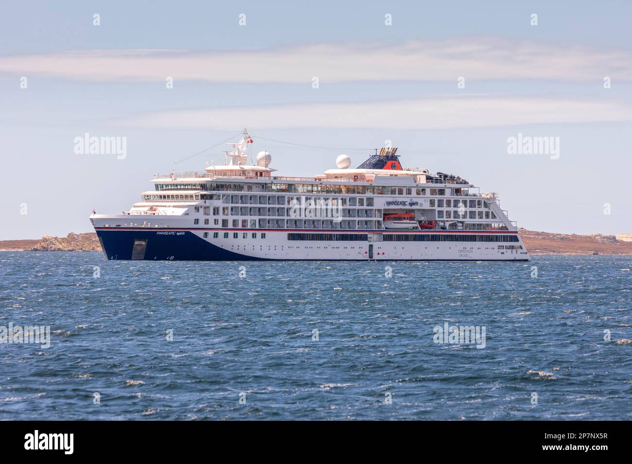 The HANSEATIC SPIRIT, built in 2021, a cruise ship belonging to Hapag ...