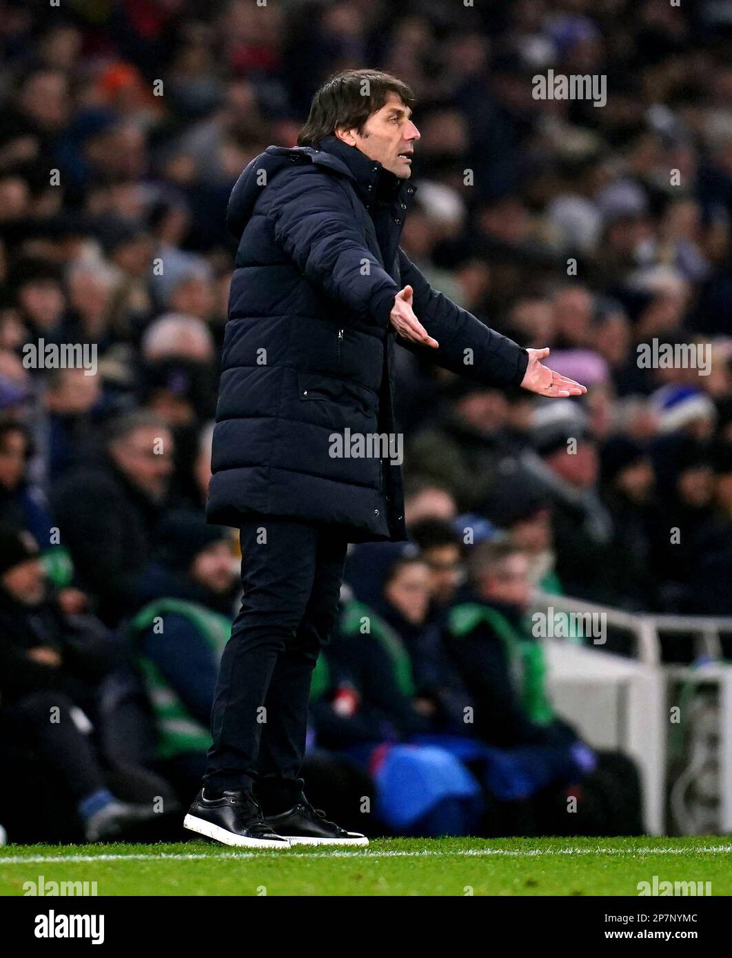 Tottenham Hotspur manager Antonio Conte during the UEFA Champions ...